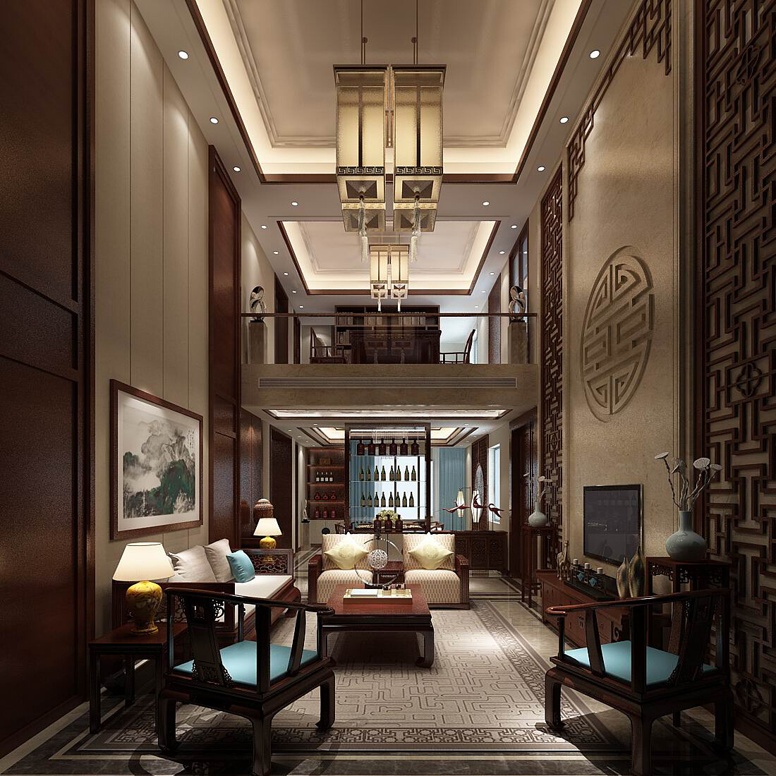 ArtStation - Living Room - Chinese Style - 9470 | Resources