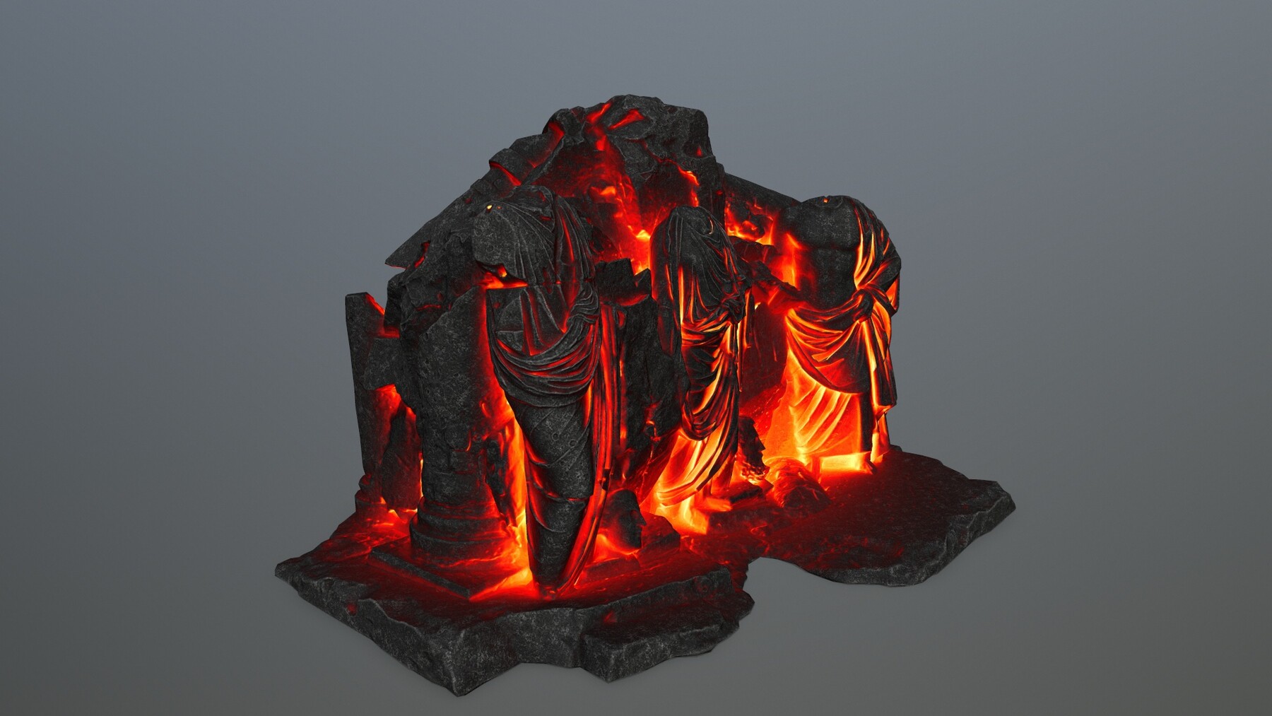 ArtStation - lava statue | Game Assets