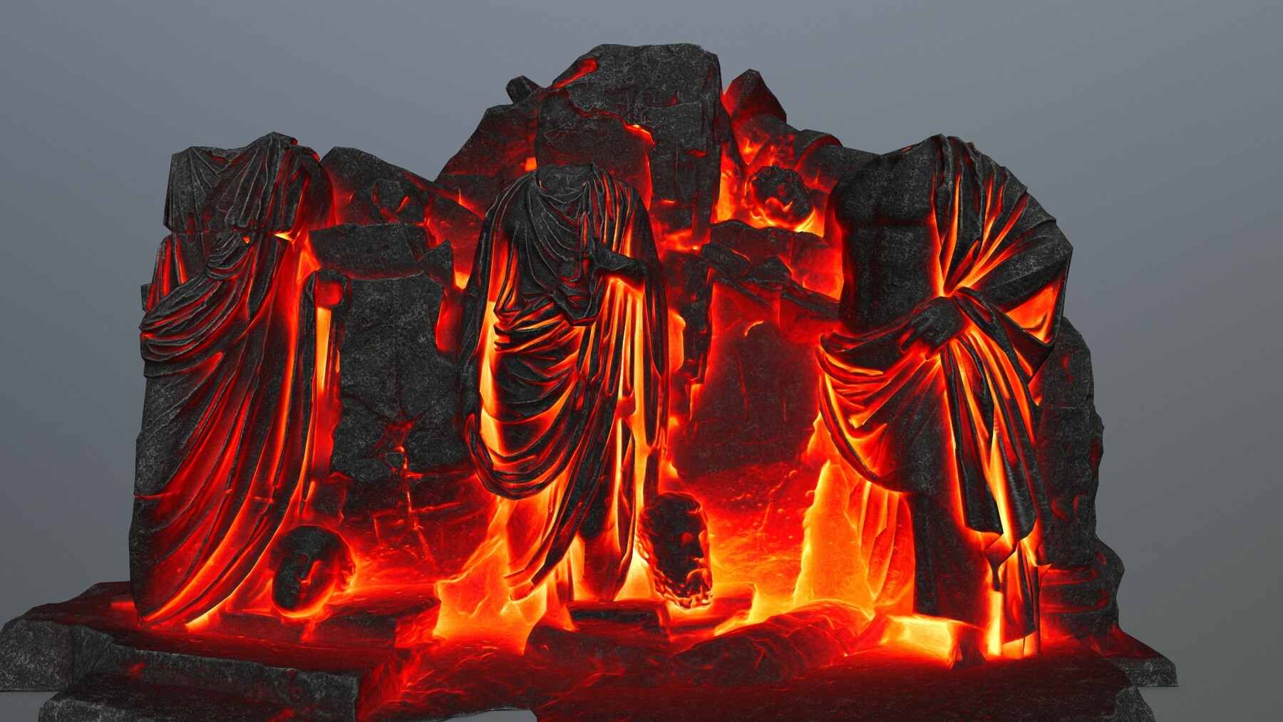ArtStation - lava statue | Game Assets