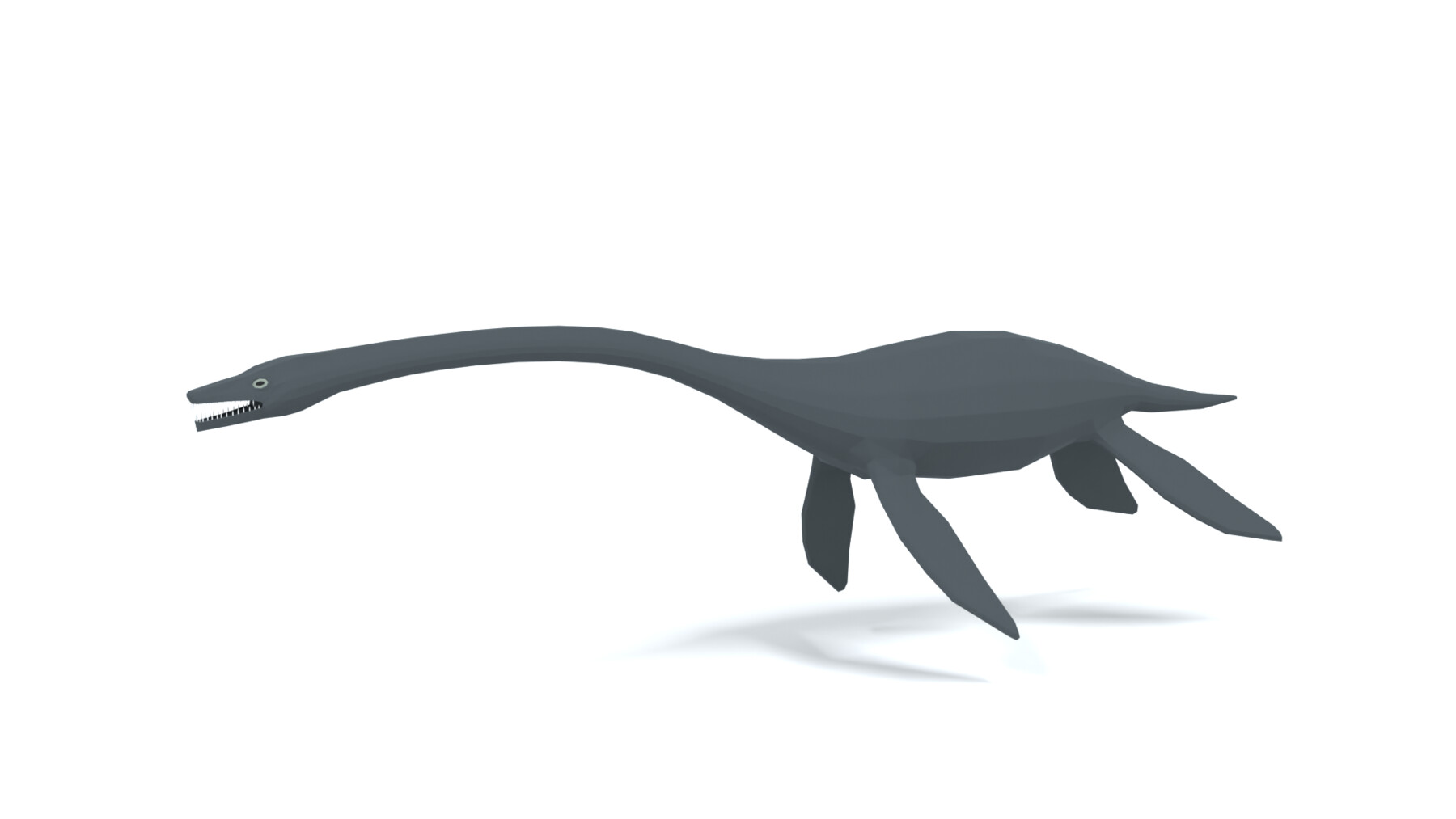 ArtStation - Low Poly Cartoon Plesiosaurus Dinosaur | Game Assets
