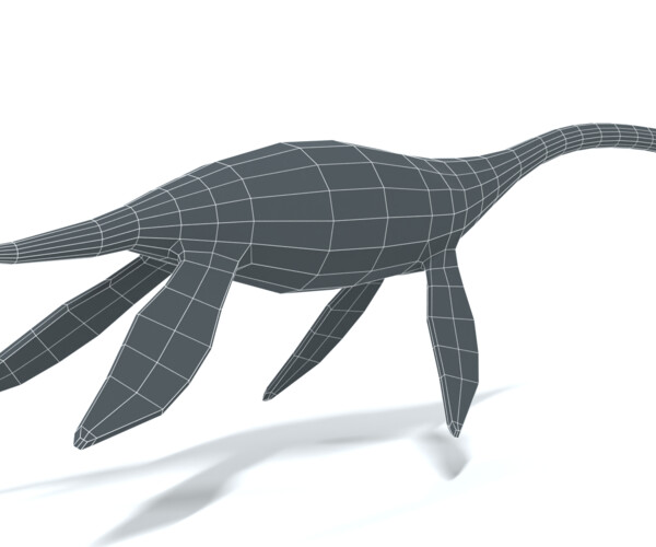 ArtStation - Low Poly Cartoon Plesiosaurus Dinosaur | Game Assets
