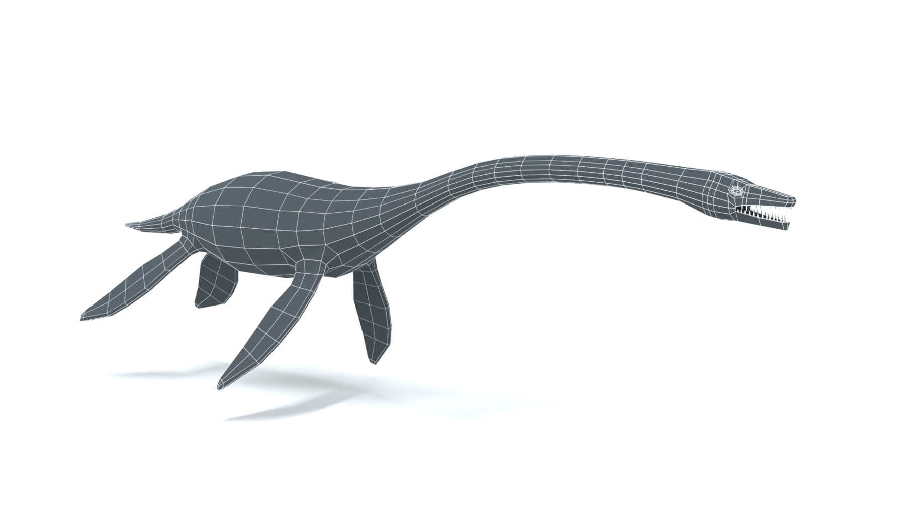ArtStation - Low Poly Cartoon Plesiosaurus Dinosaur | Game Assets
