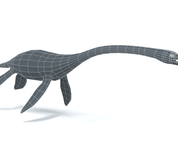 ArtStation - Low Poly Cartoon Plesiosaurus Dinosaur | Game Assets
