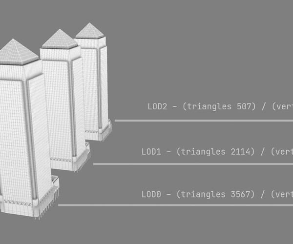 ArtStation - London One Canada Square | Game Assets