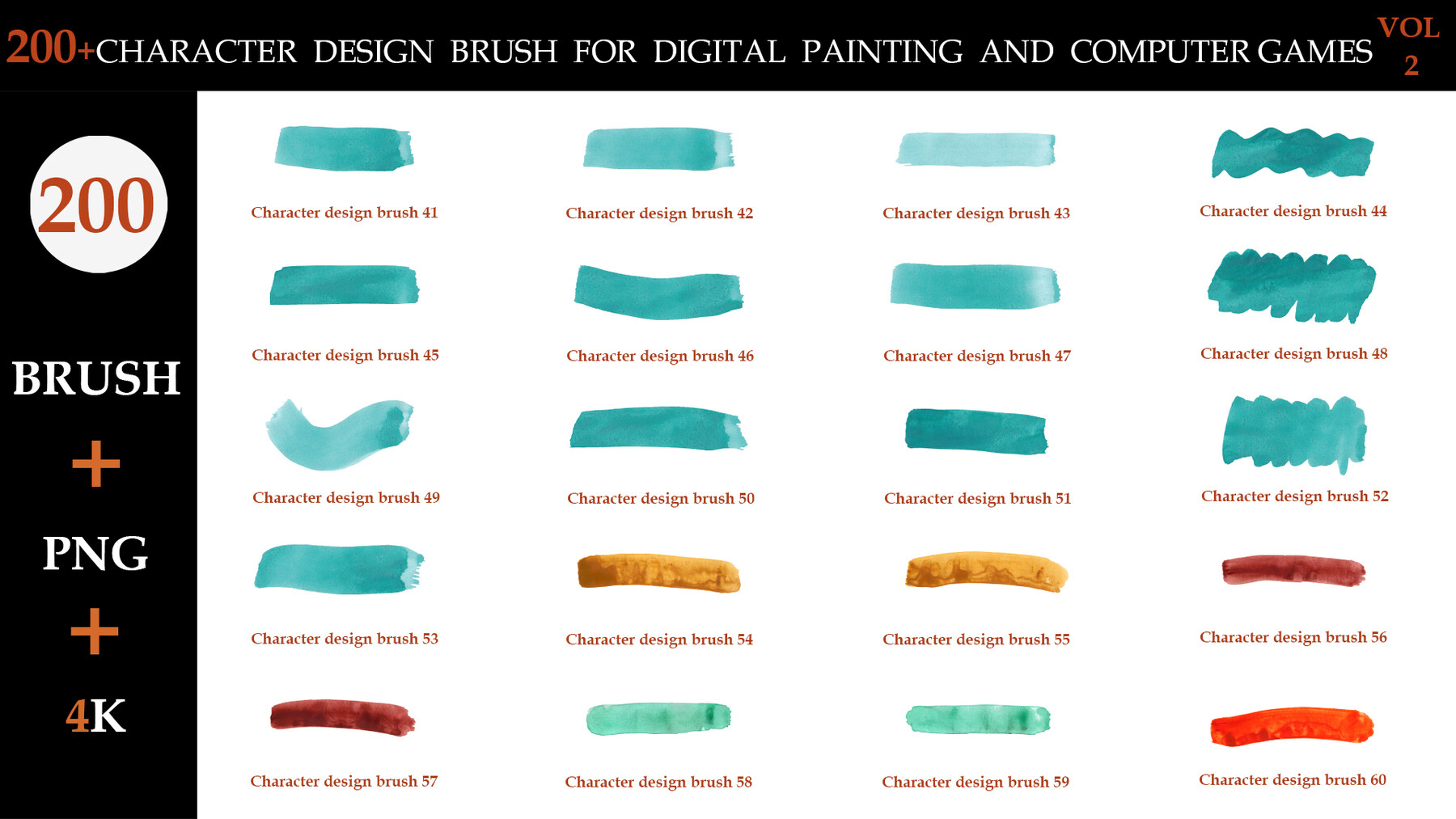 ArtStation - 200+CHARACTER DESIGN BRUSH FOR DIGITAL PAINTING AND ...