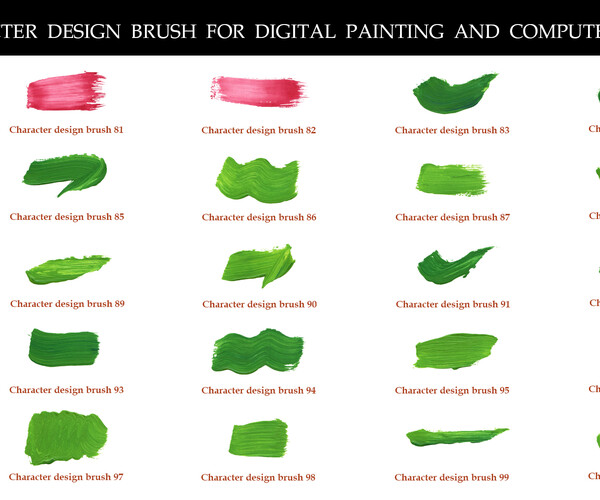 ArtStation - 200+CHARACTER DESIGN BRUSH FOR DIGITAL PAINTING AND ...
