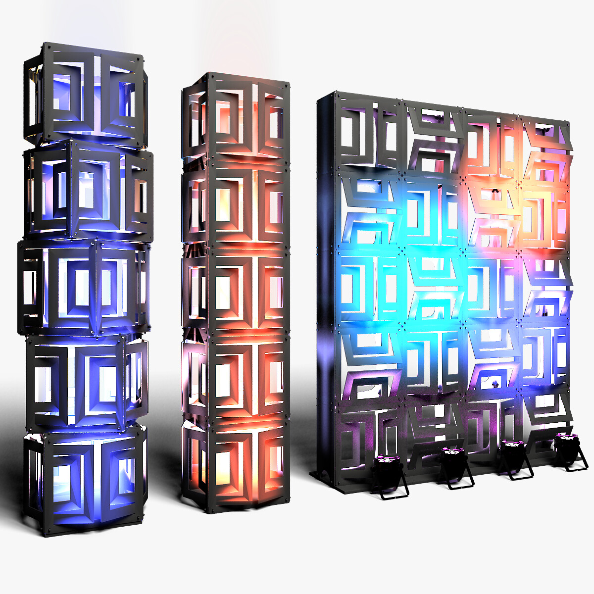 ArtStation - Stage Decor 21 - Modular Wall Column | Resources