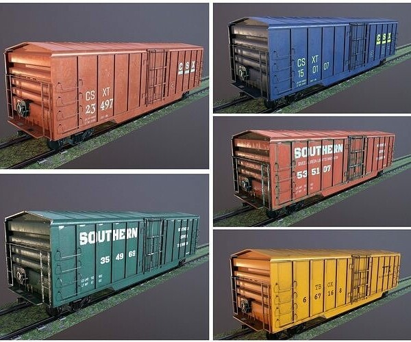 ArtStation - Train Box car | Game Assets