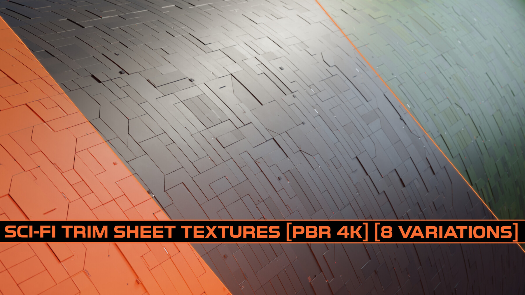 ArtStation - Sci fi Trim sheet Large scale texture 8 Variations | Resources