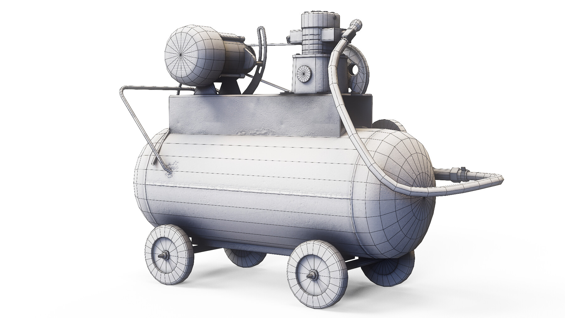 ArtStation - Air compressor PBR DIY tool 6 colors old used handmade | Game Assets