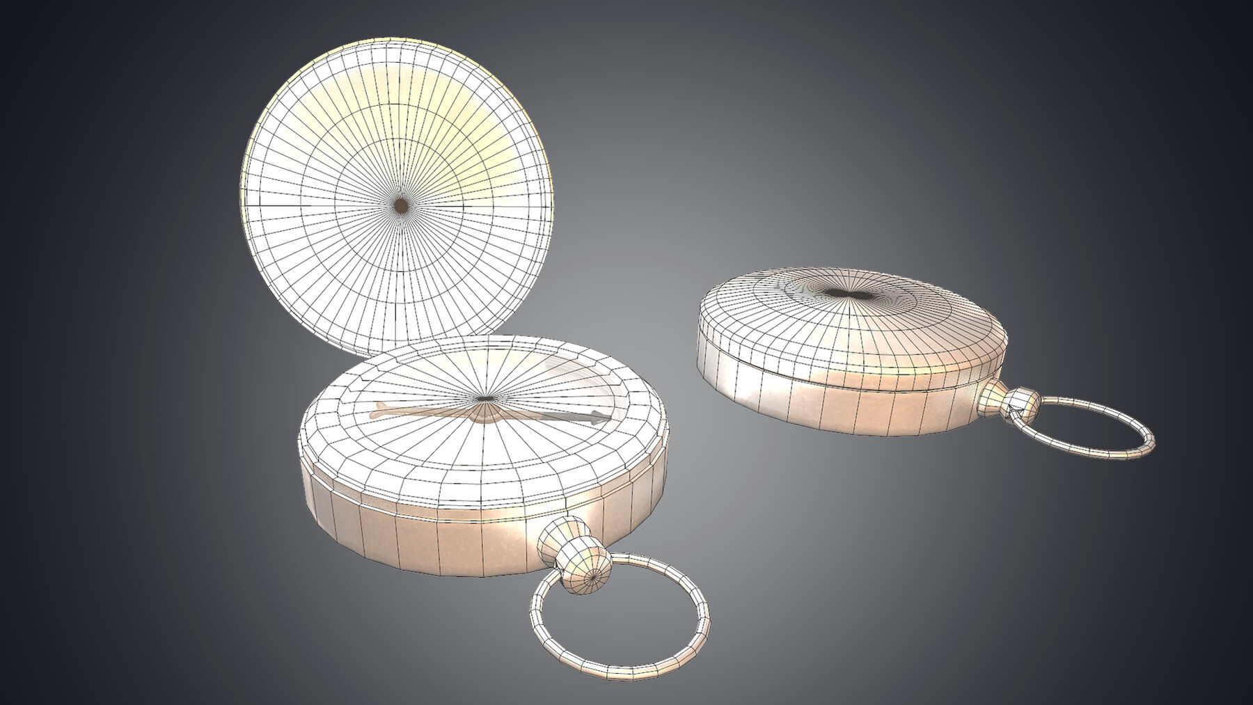 ArtStation - Vintage gold antique PBR compass | Game Assets