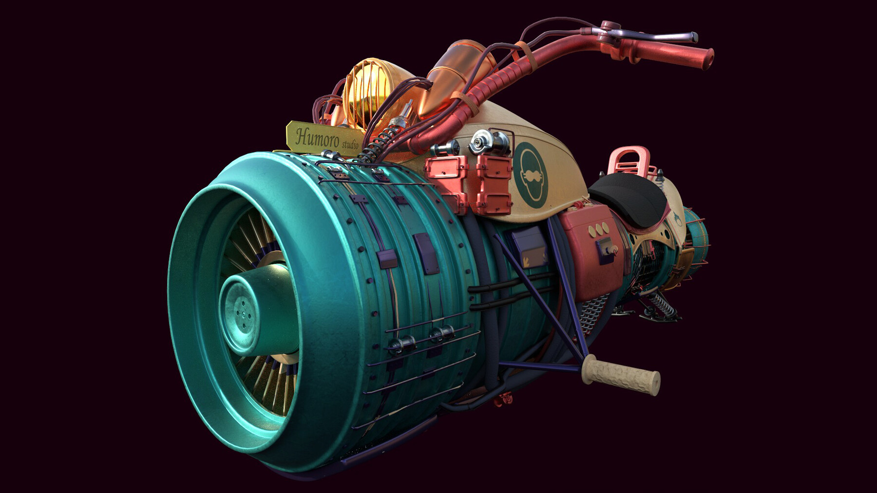 ArtStation - retro Space motorcycle game ready low poly | Game Assets