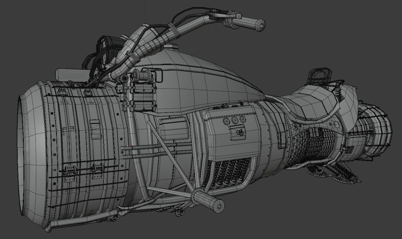 ArtStation - retro Space motorcycle game ready low poly | Game Assets