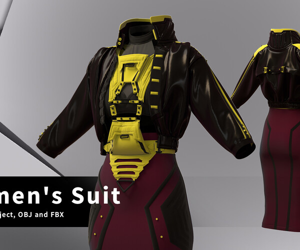 ArtStation - Women's suit | Game Assets