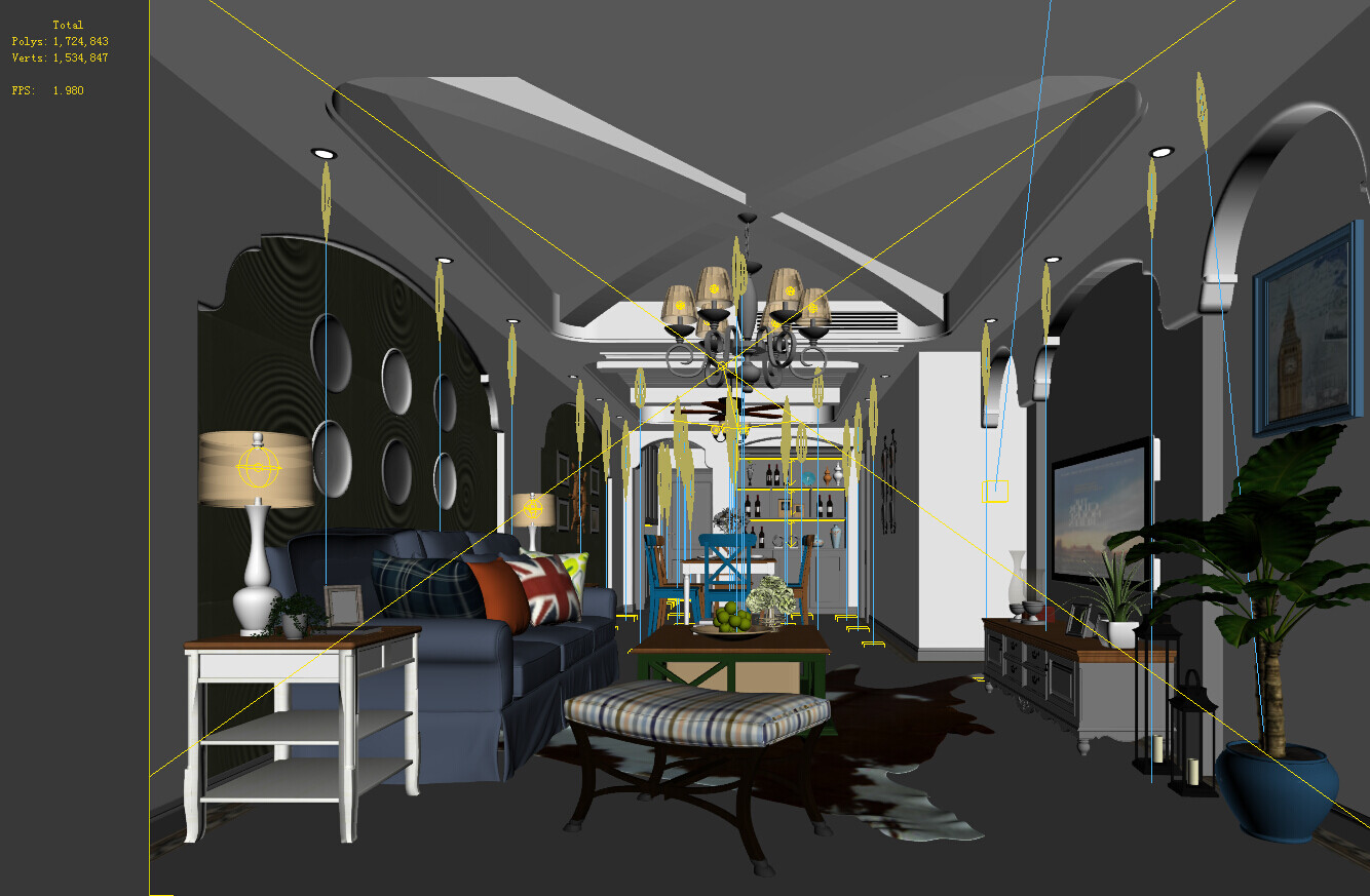 ArtStation - Stylish avant-garde living room design 40 | Resources