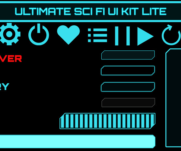 ArtStation - ULTIMATE SCI-FI UI KIT LITE-PC GAME UI | Game Assets