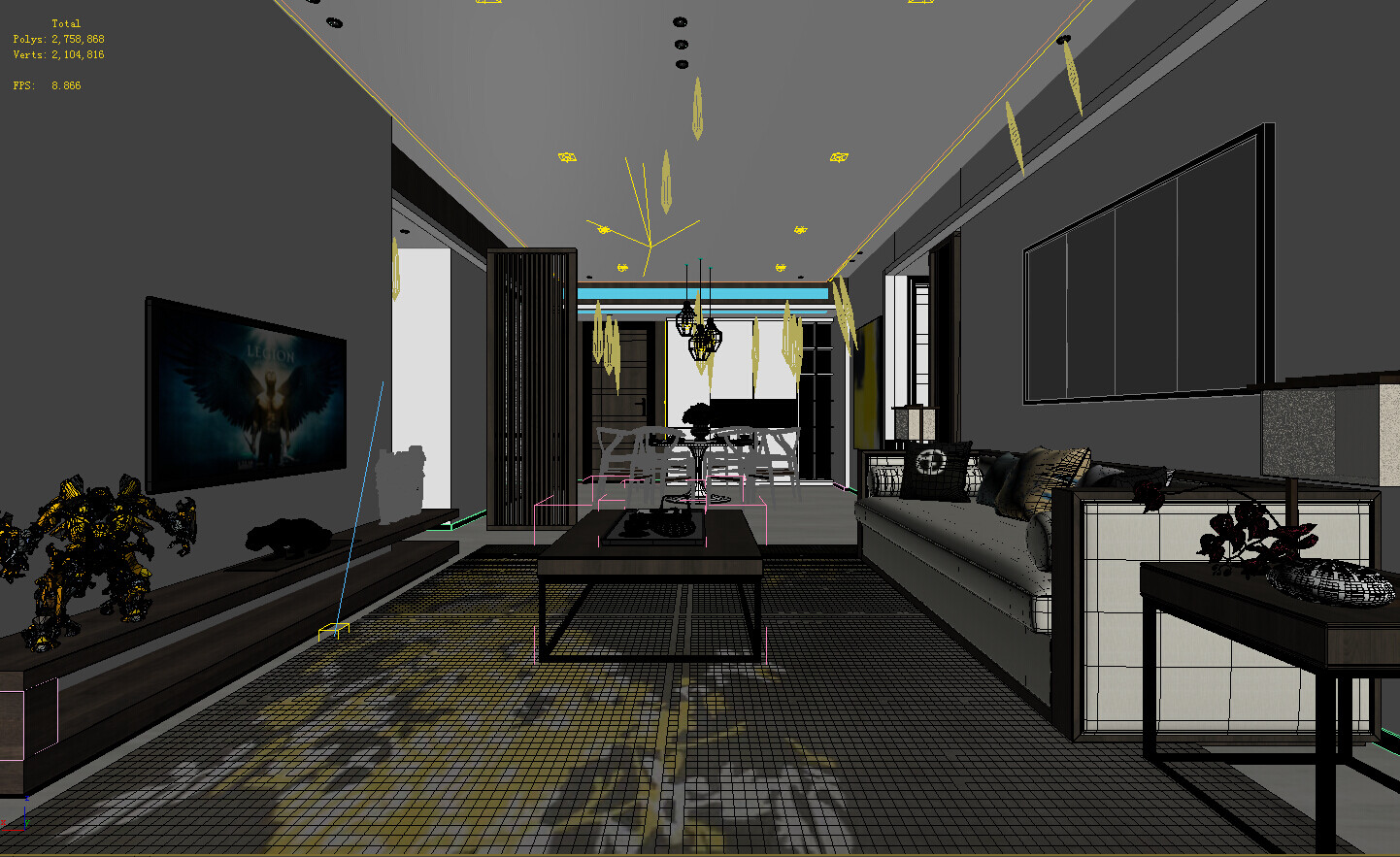 ArtStation - Stylish avant-garde living room design 57 | Resources