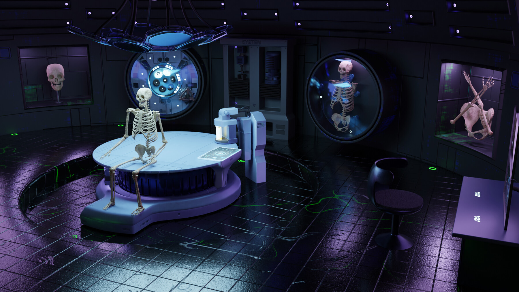 ArtStation - sci fi lab assets low and high poly with texture | Game Assets