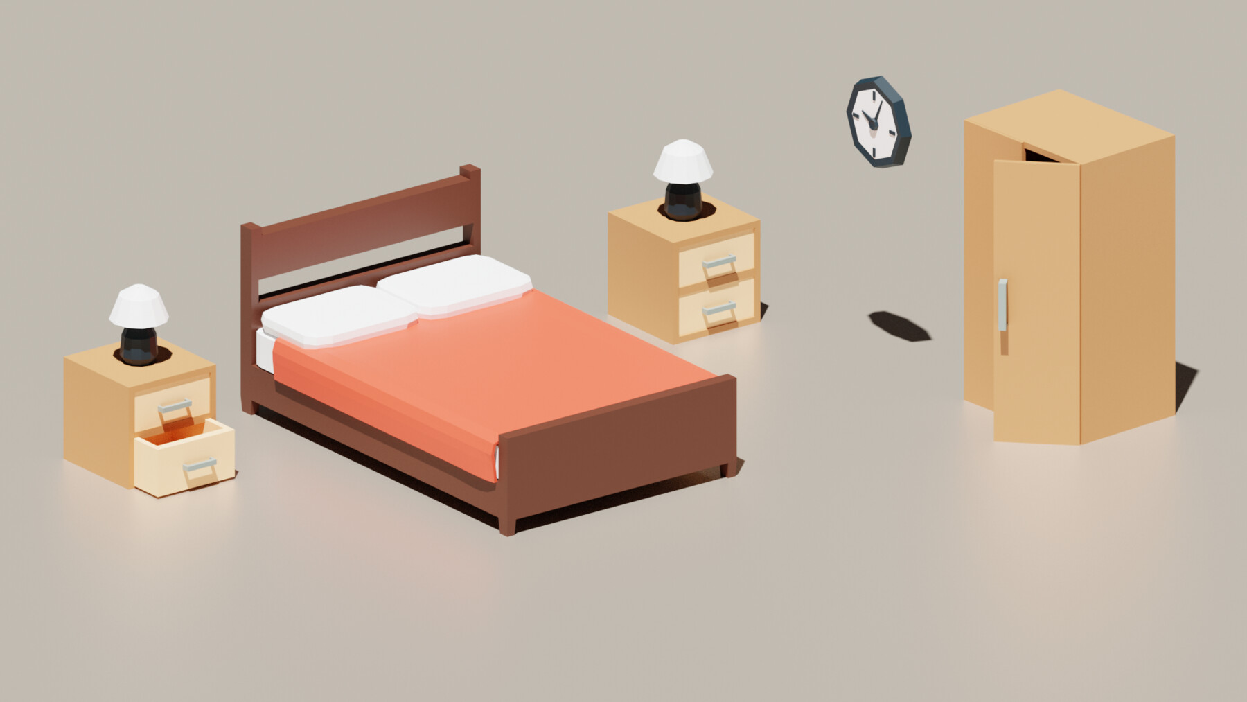 ArtStation - LowPoly Furniture pack | Game Assets
