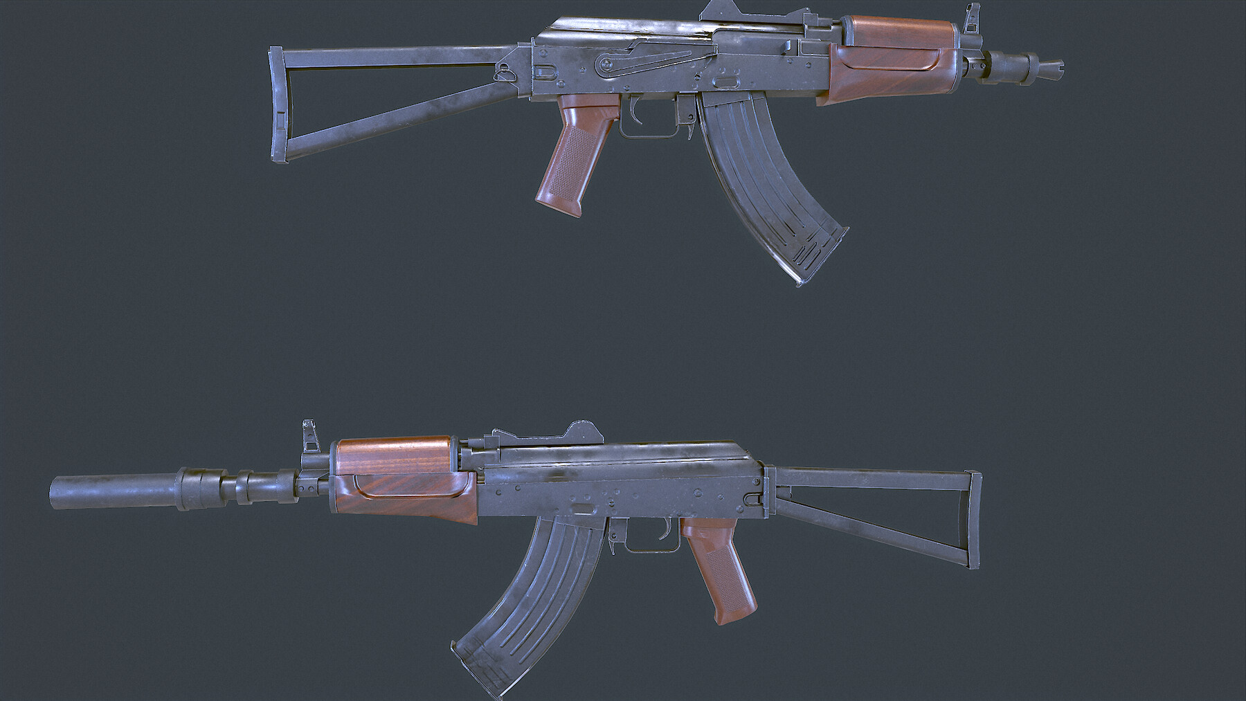 ArtStation - AKS Russian Assault Rifle 6 Variations | Game Assets