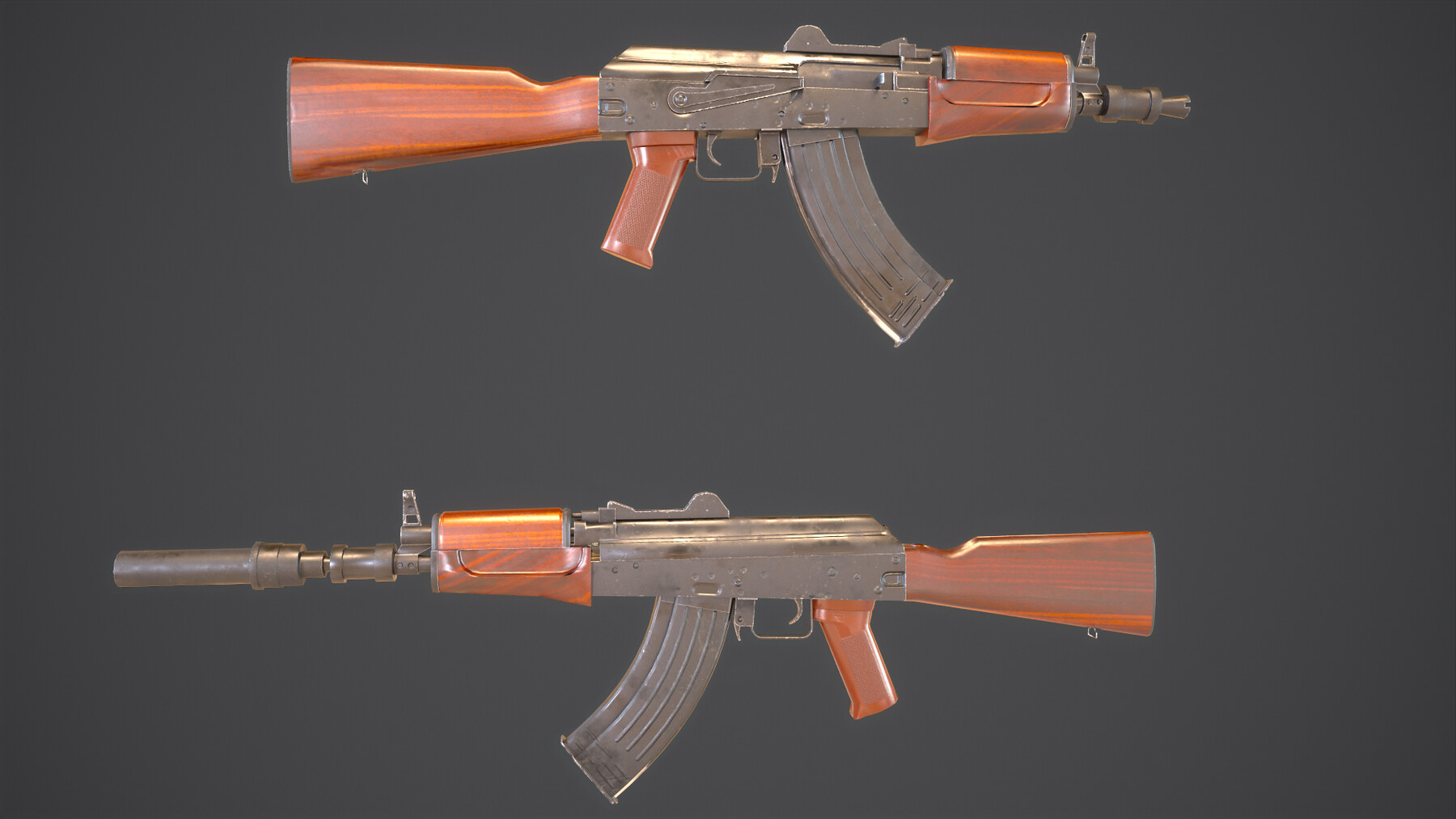 ArtStation - AKS Russian Assault Rifle 6 Variations | Game Assets