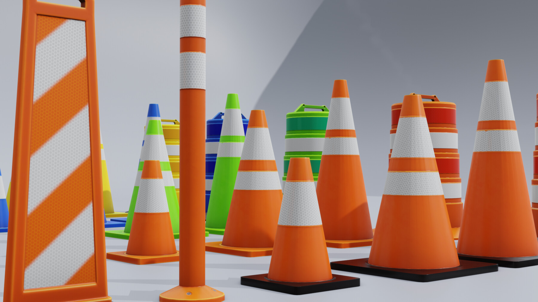 ArtStation - Generic Props: Stylized Traffic cones | Game Assets