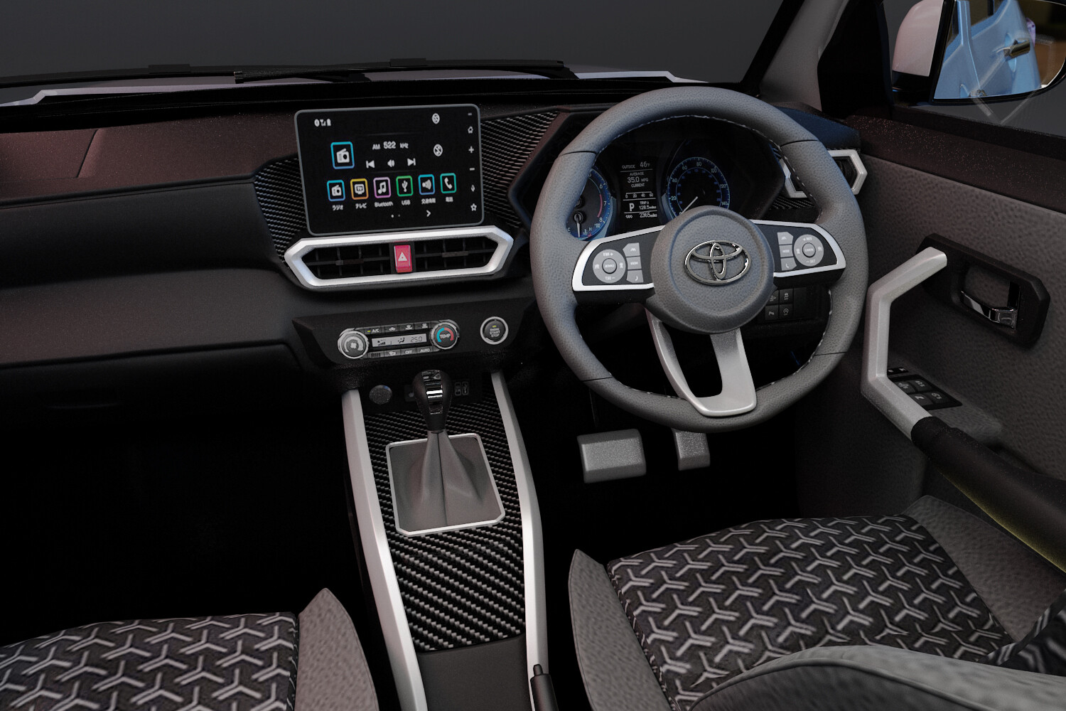 ArtStation - Toyota Raize with interior 3D model | Game Assets