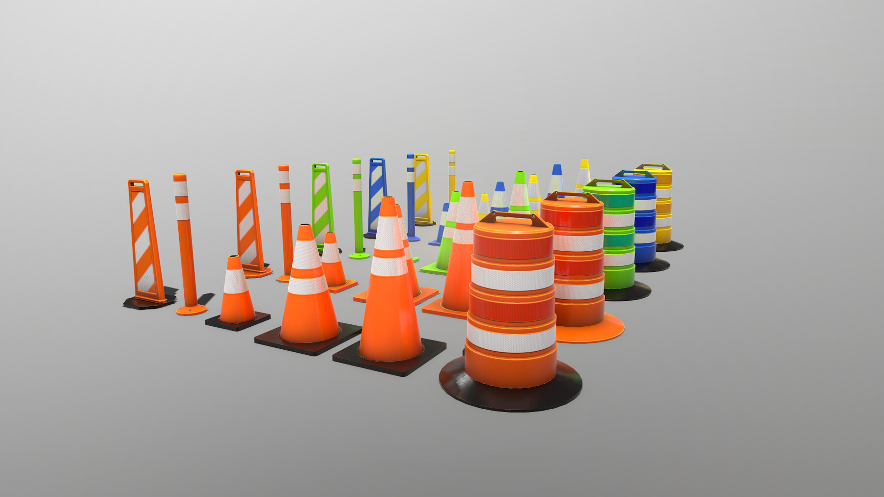 ArtStation - Generic Props: Stylized Traffic cones | Game Assets