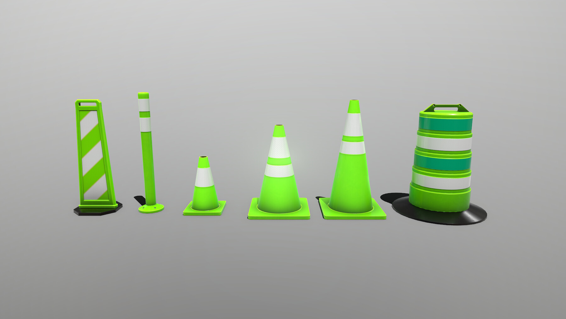 ArtStation - Generic Props: Stylized Traffic cones | Game Assets