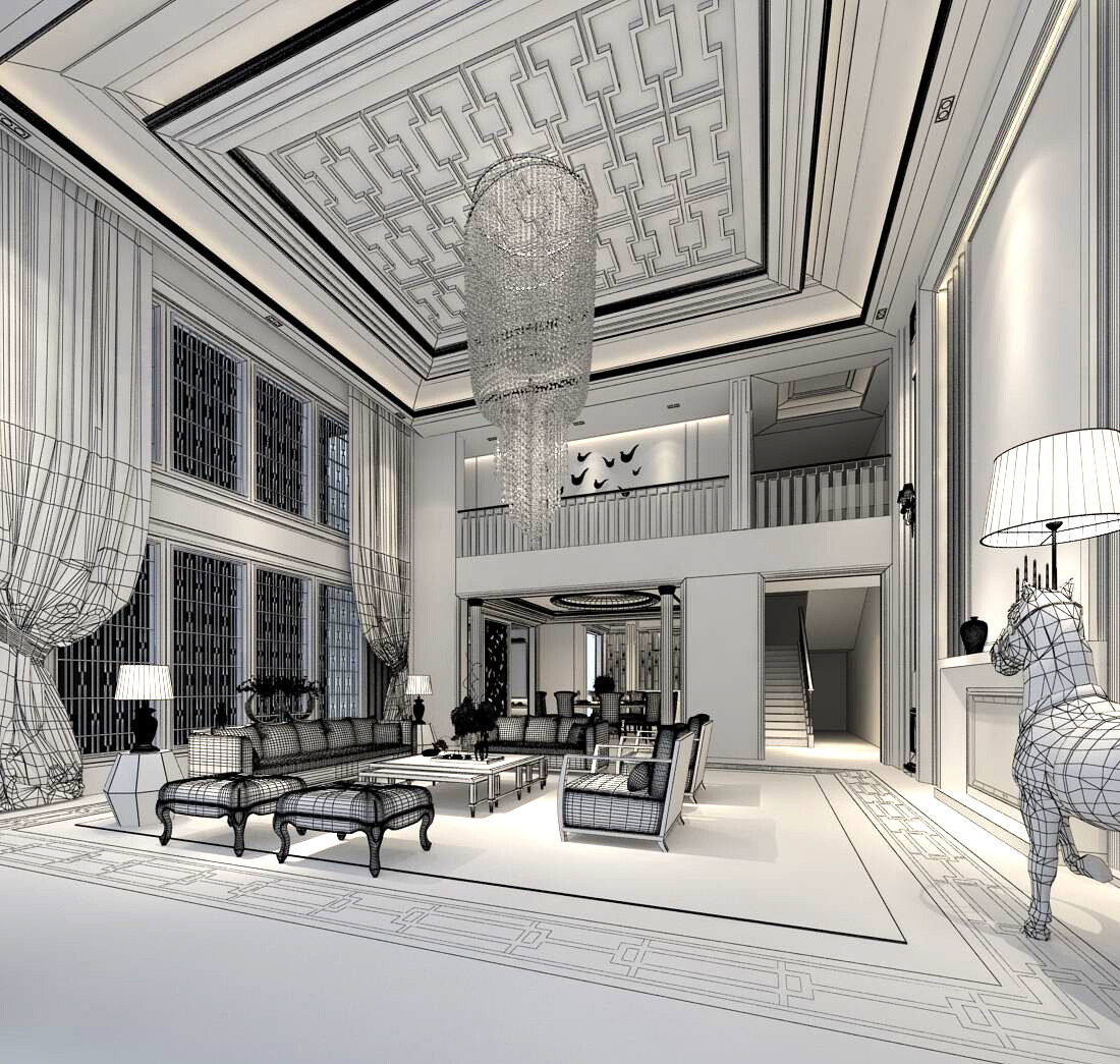 ArtStation - Stylish avant-garde living room design 51 | Resources