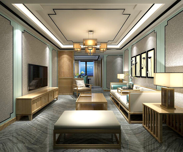 ArtStation - Stylish avant-garde living room design 62 | Resources