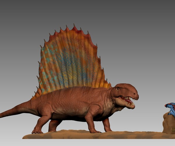 ArtStation - Dimetrodon and Diplocaulus for 3D printing | Resources