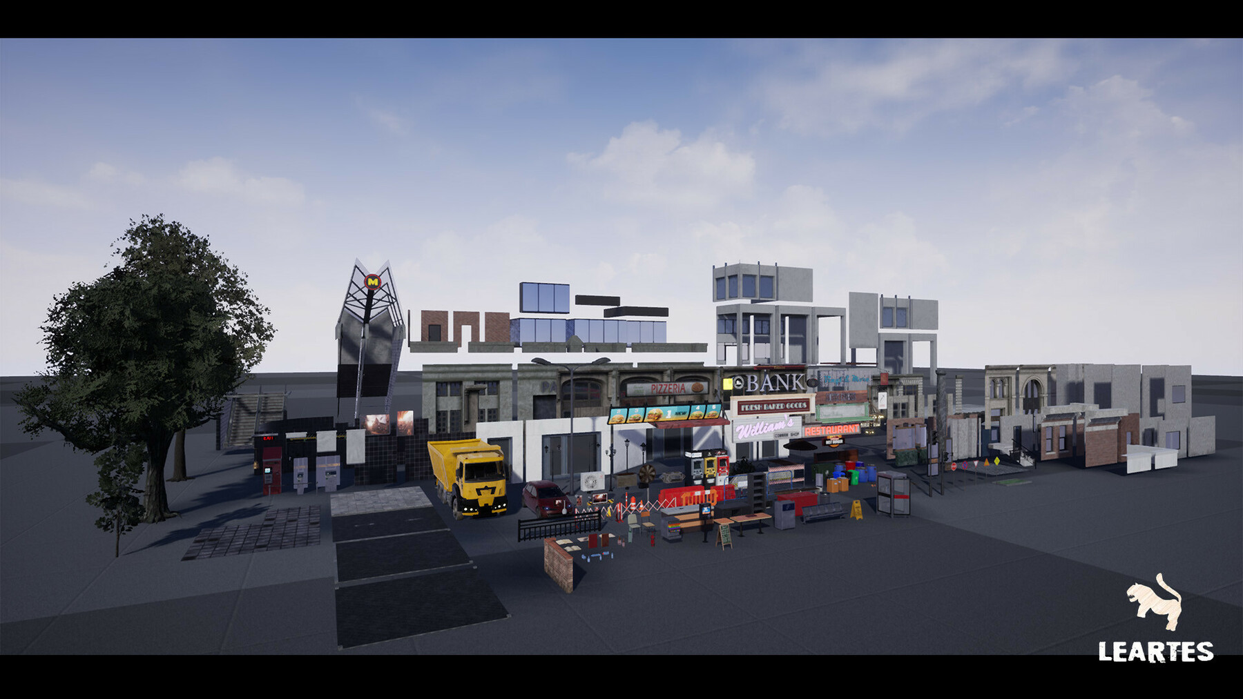 ArtStation - Modern City Downtown with Interiors Megapack (Modular ...