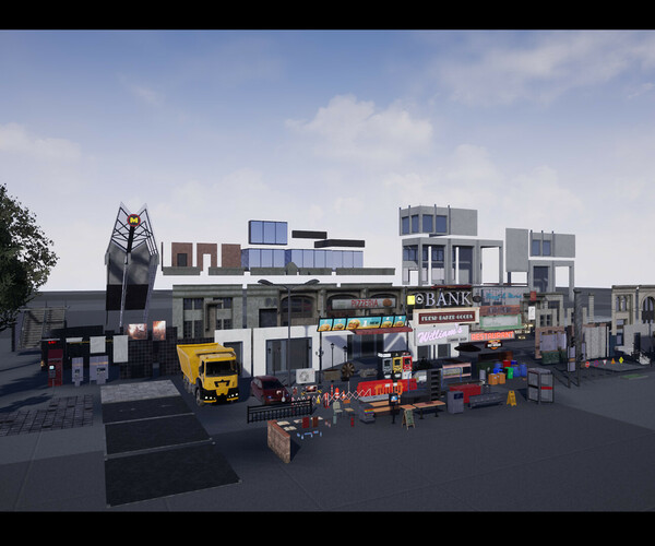 ArtStation - Modern City Downtown with Interiors Megapack (Modular ...