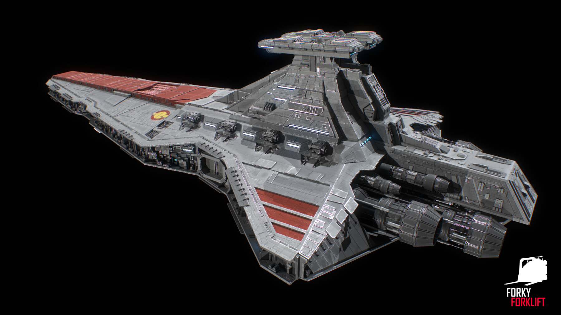 Venator class star destroyer 3d model - microtoo