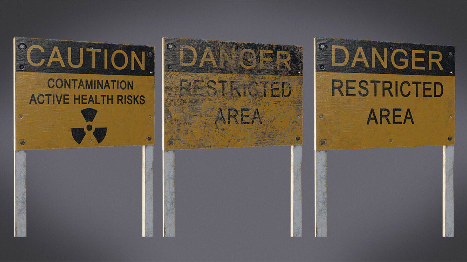 ArtStation - Top Secret Military Base / Research Facility Warning Signs ...