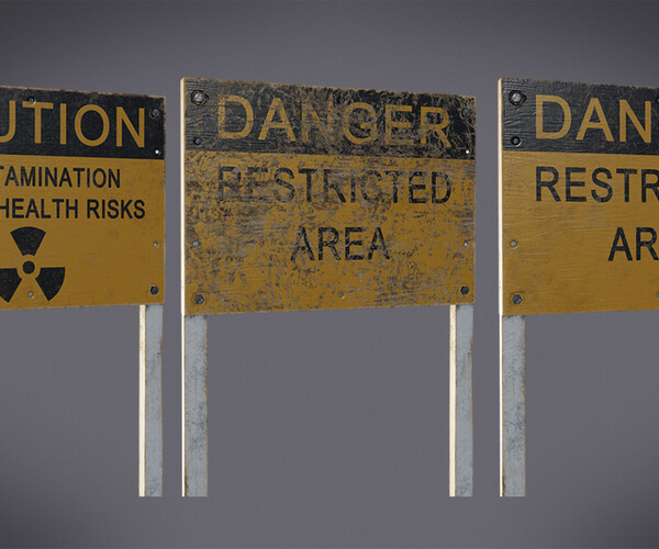 ArtStation - Top Secret Military Base / Research Facility Warning Signs ...
