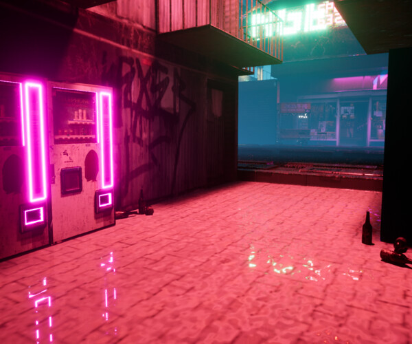 ArtStation - Cyberpunk City Scene (UE4 PACK) | Game Assets
