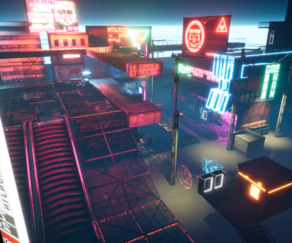 ArtStation - Cyberpunk City Scene (UE4 PACK) | Game Assets