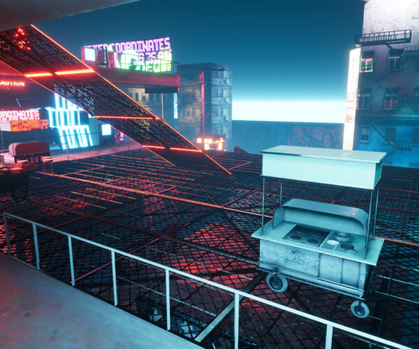 ArtStation - Cyberpunk City Scene (UE4 PACK) | Game Assets