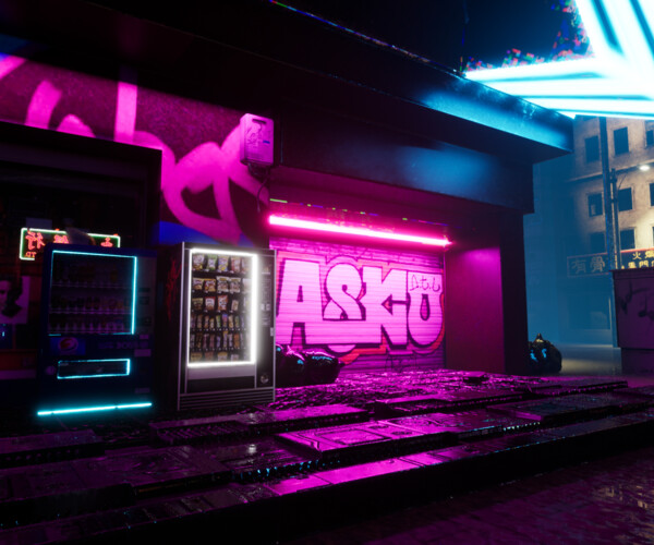 ArtStation - Cyberpunk City Scene (UE4 PACK) | Game Assets