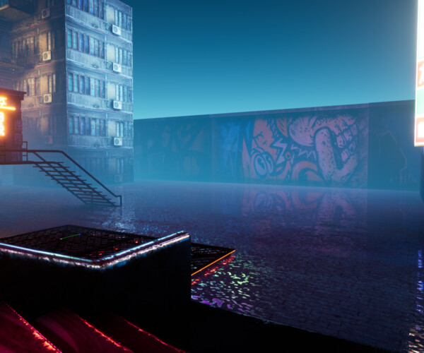 ArtStation - Cyberpunk City Scene (UE4 PACK) | Game Assets