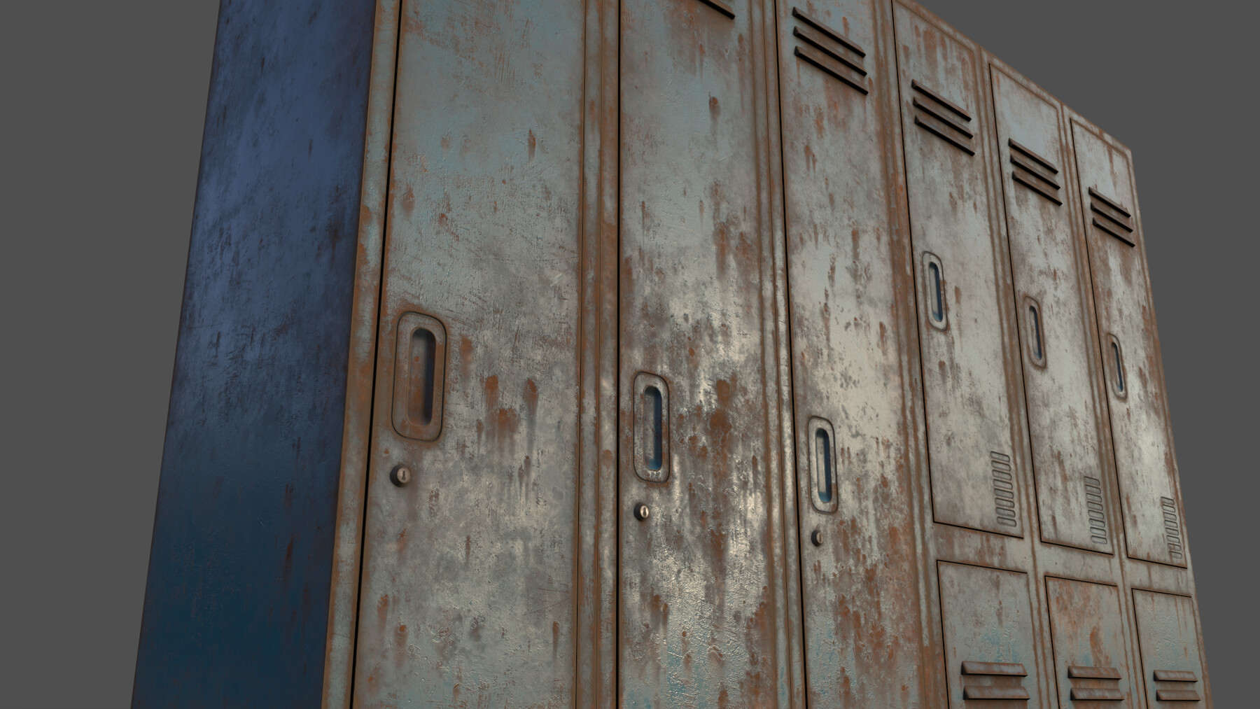 ArtStation - PBR School Gym Locker 06 - Blue Sea | Game Assets