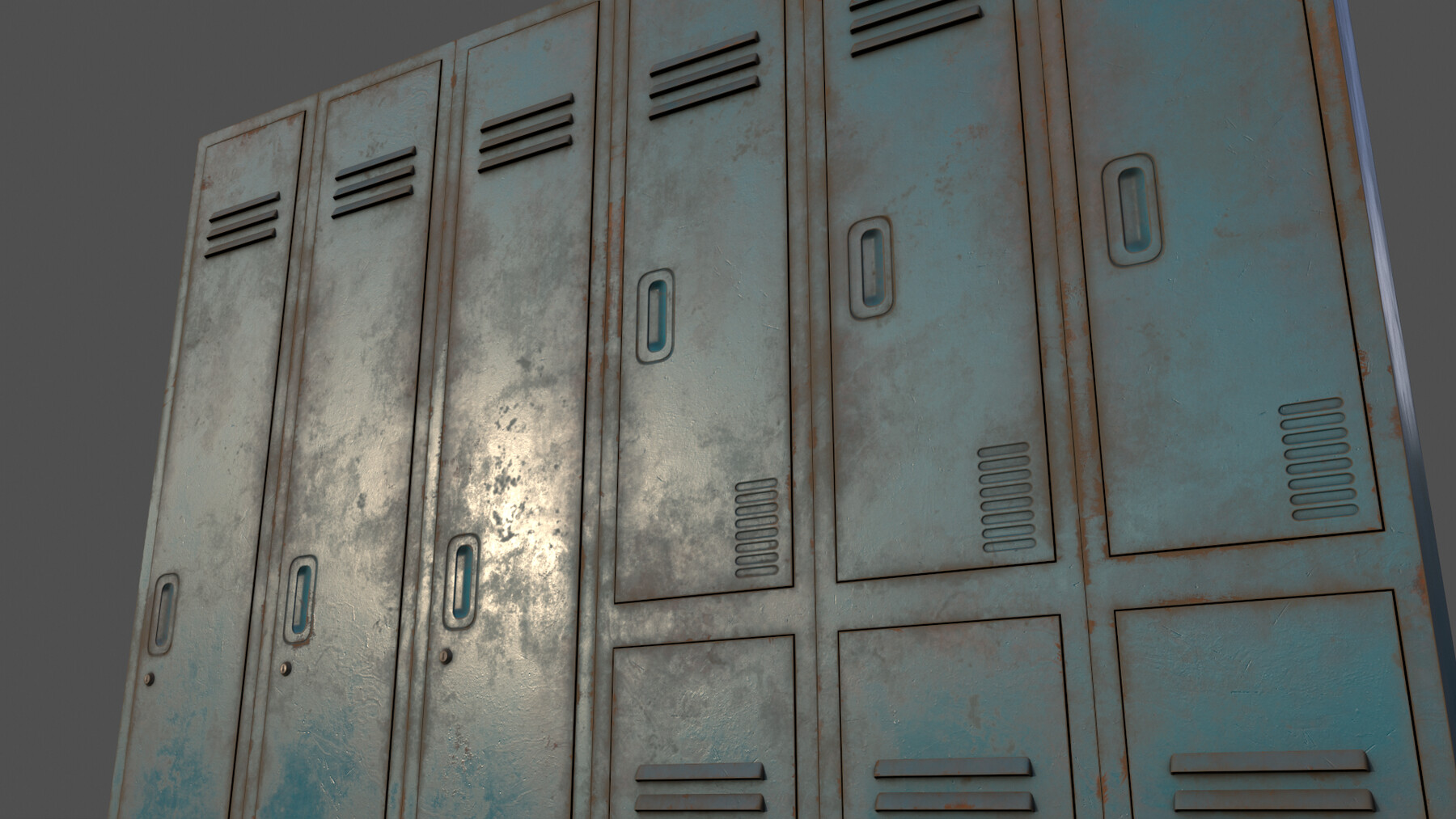 ArtStation - PBR School Gym Locker 06 - Blue Sea | Game Assets
