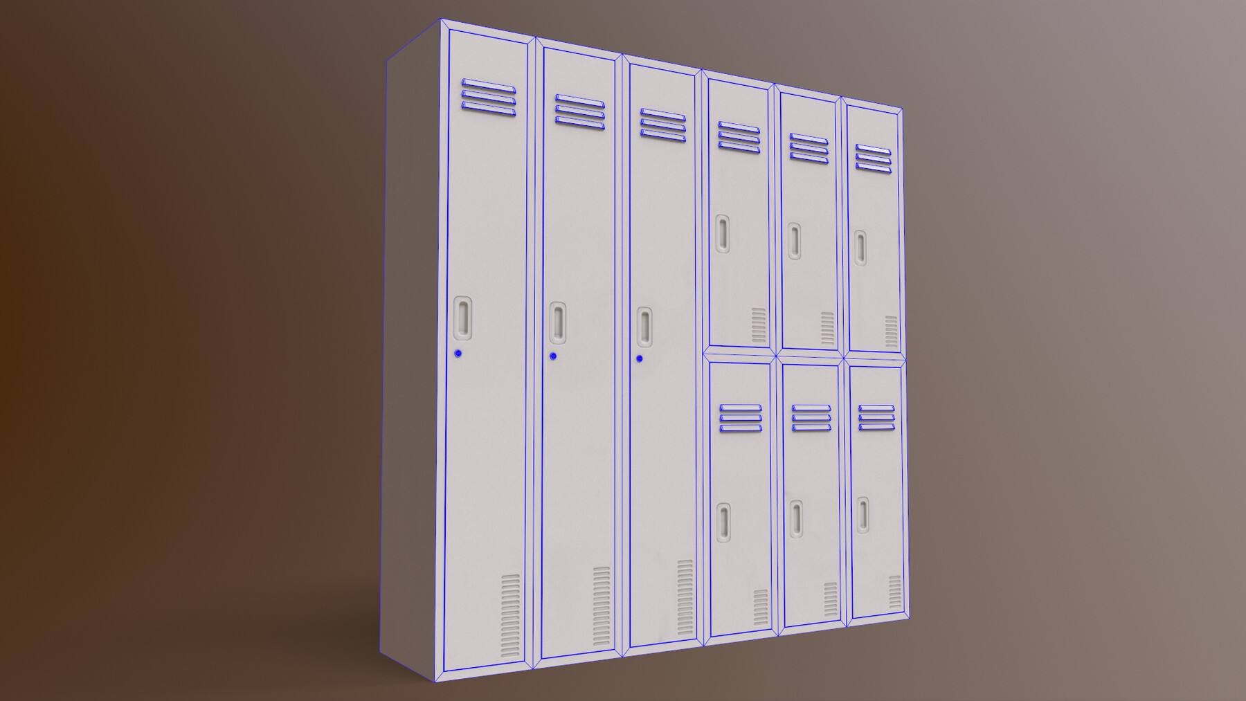 ArtStation - PBR School Gym Locker 06 - Blue Sea | Game Assets