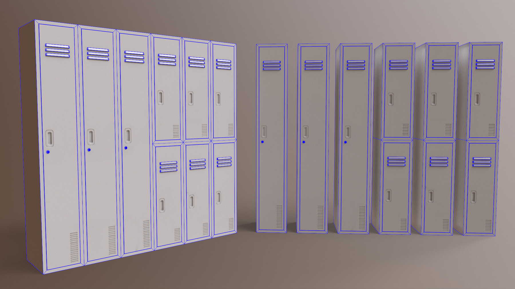 ArtStation - PBR School Gym Locker 06 - Blue Sea | Game Assets