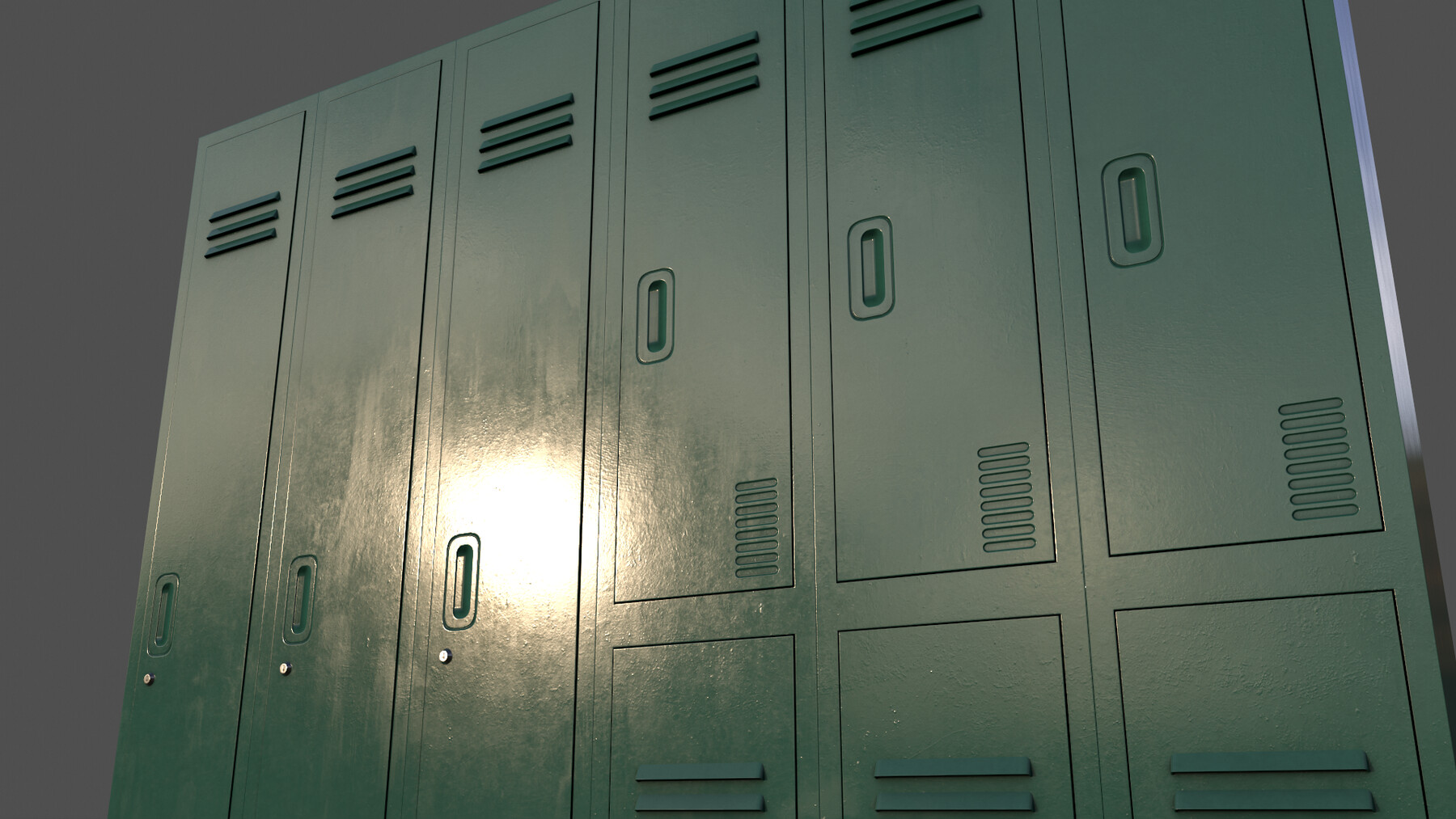 ArtStation - PBR School Gym Locker 06 - Green Dark | Game Assets