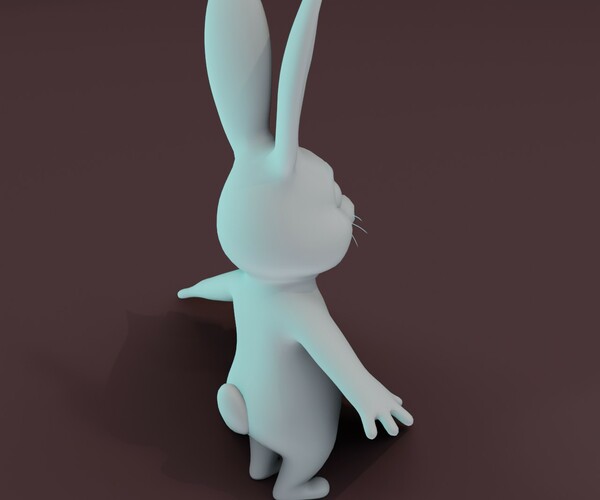 ArtStation - Cartoon Rabbit Rigged Base Mesh 3D Model | Game Assets