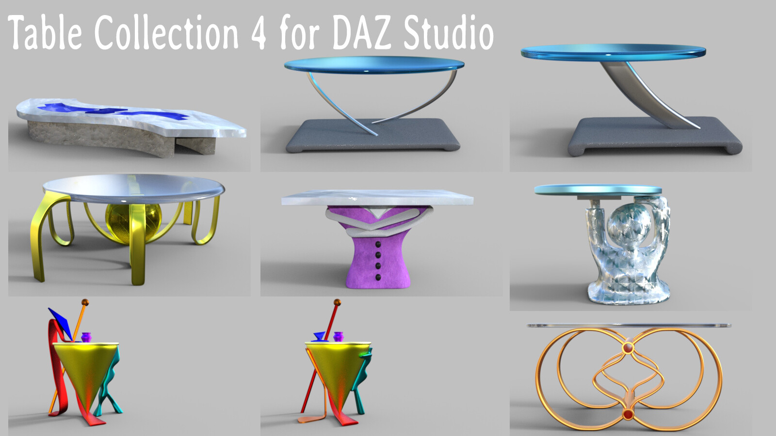 ArtStation - Table Collection 4 for DAZ Studio | Resources