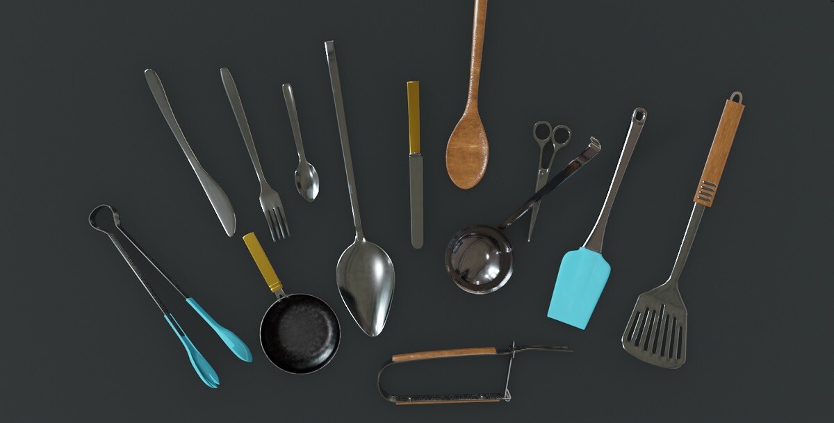 ArtStation - Kitchen Cutlery Pack | Game Assets